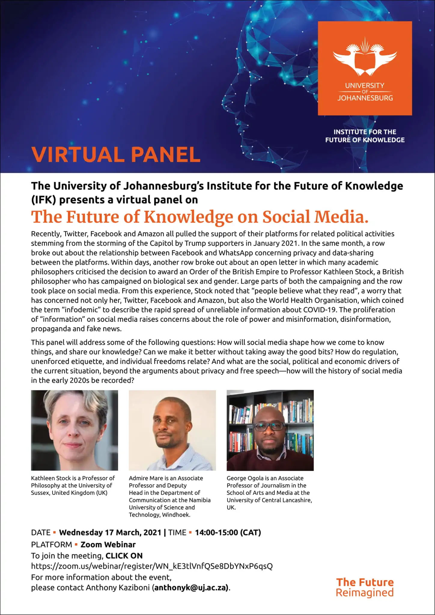 Panel Discussion: The Future of Knowledge on Social Media - UJ ...